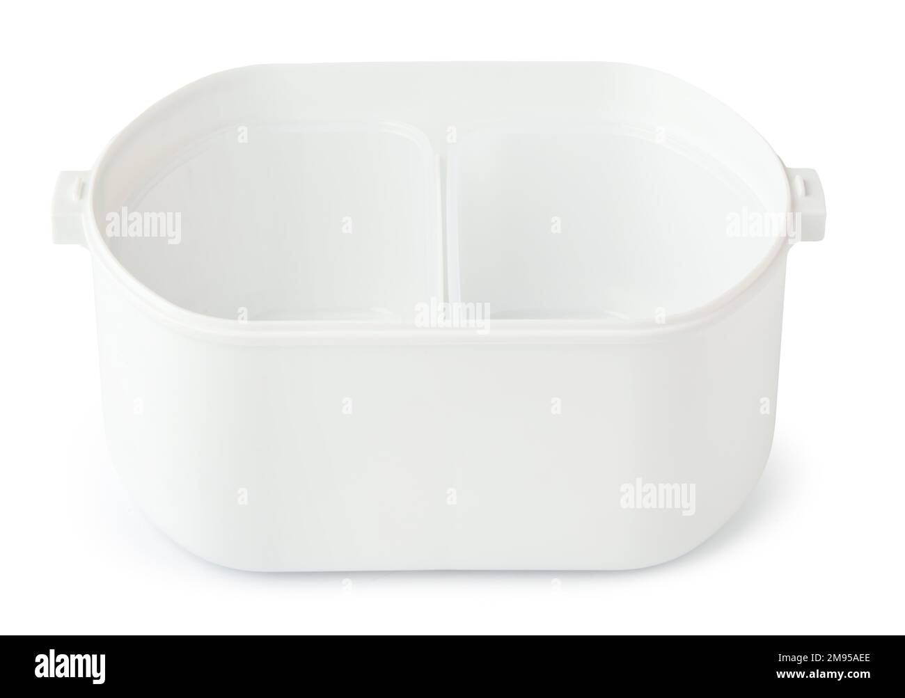 White plastic food container isolated on white background Stock Photo ...