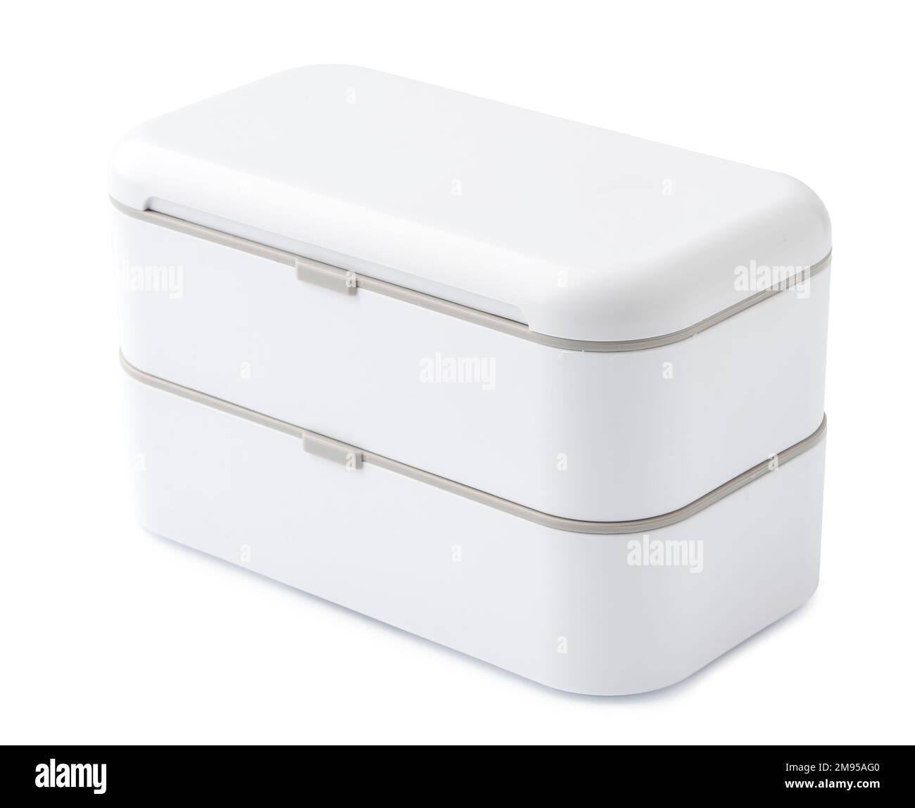 White plastic food container isolated on white background Stock Photo ...