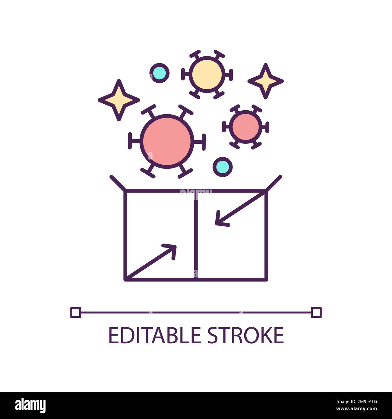 Reduce symptom RGB color icon Stock Vector Image & Art - Alamy