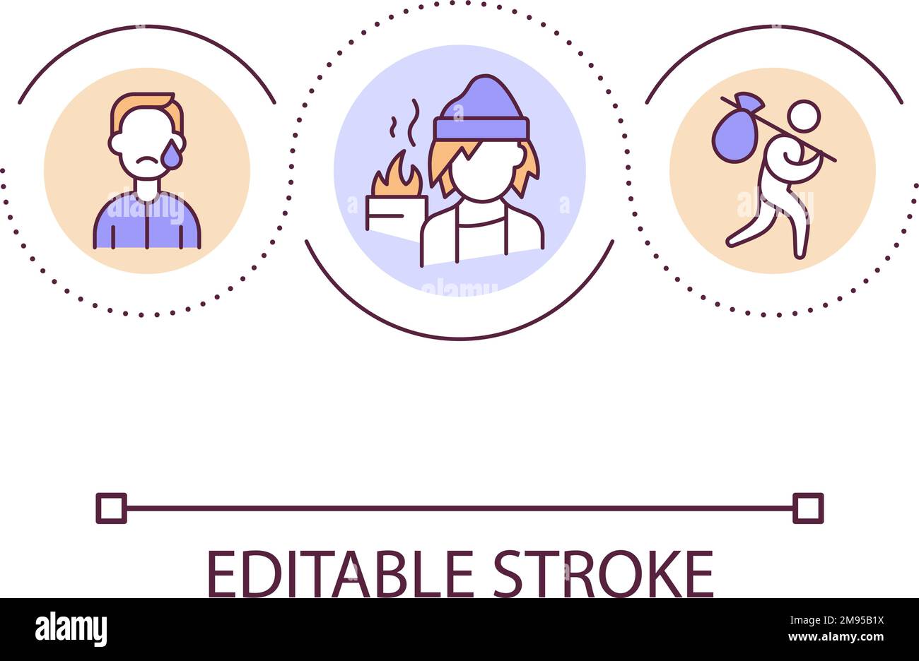 Problem of homelessness loop concept icon Stock Vector Image & Art - Alamy