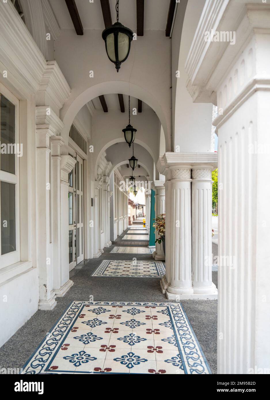 Portico entrance to Sultan Hotel housed in a row of shophouses on Jalan ...