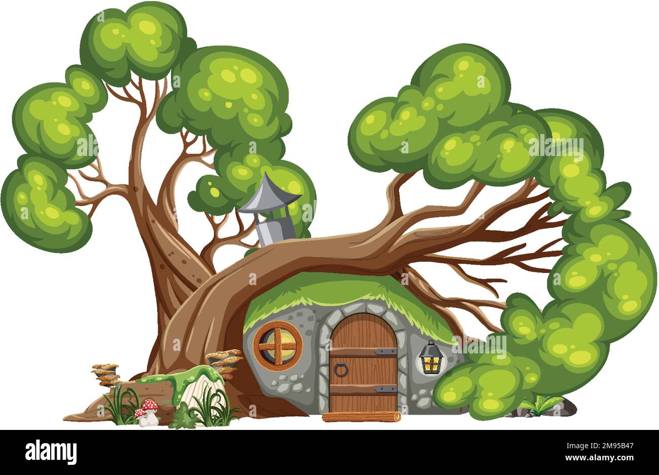 Fairytale house in cartoon style illustration Stock Vector Image & Art ...