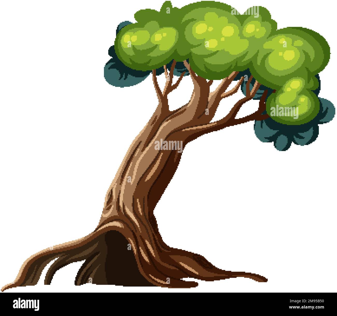 An isolated tree cartoon illustration Stock Vector Image & Art - Alamy
