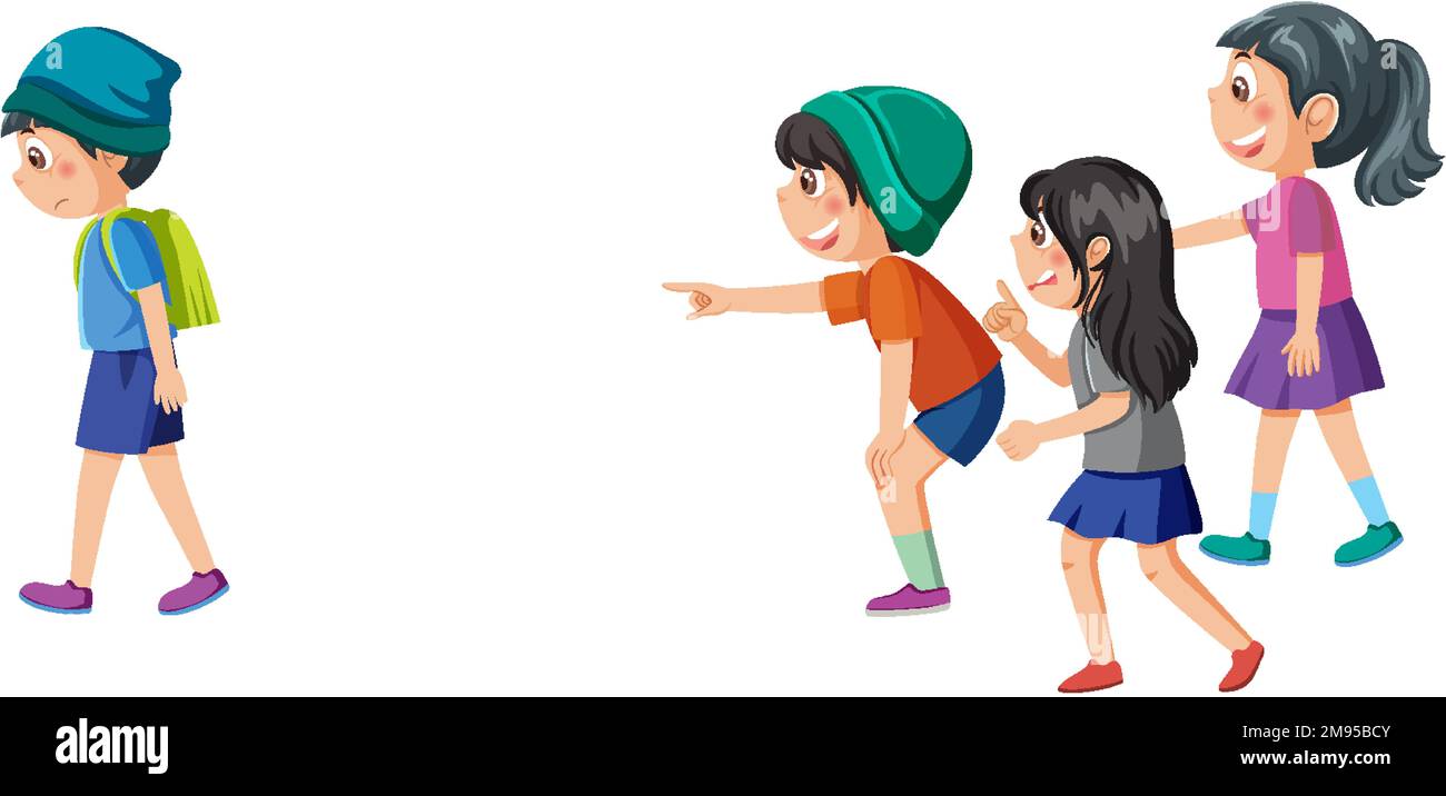 A boy get bullied by his friends illustration Stock Vector Image & Art ...
