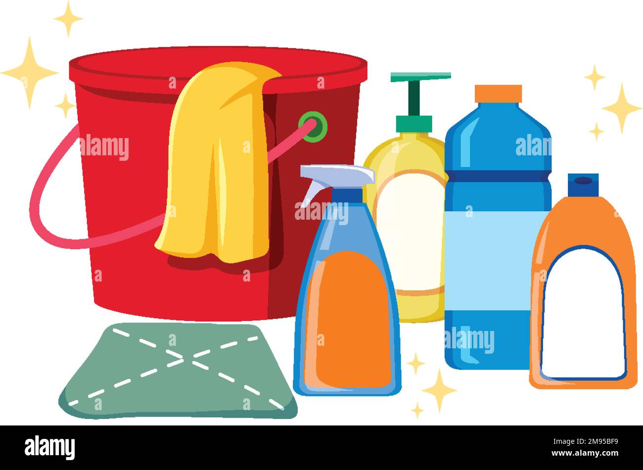 Cleaning tools and equipments set illustration Stock Vector Image & Art ...