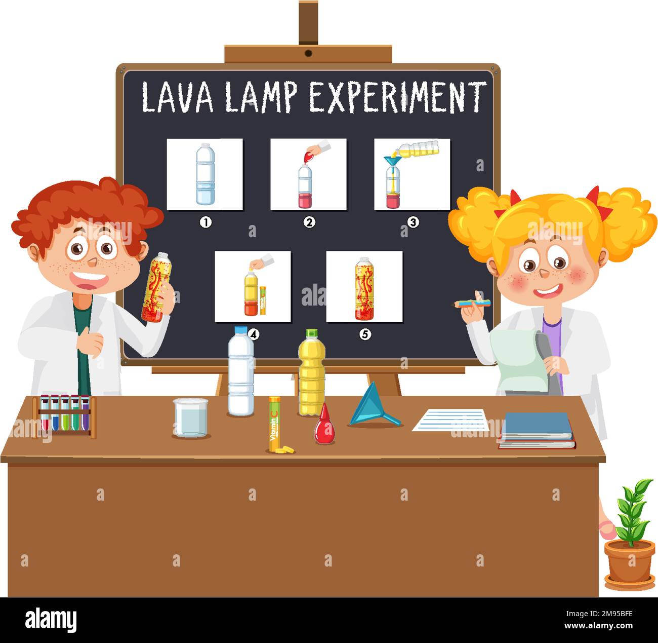 Lava lamp science experiment illustration Stock Vector Image & Art - Alamy