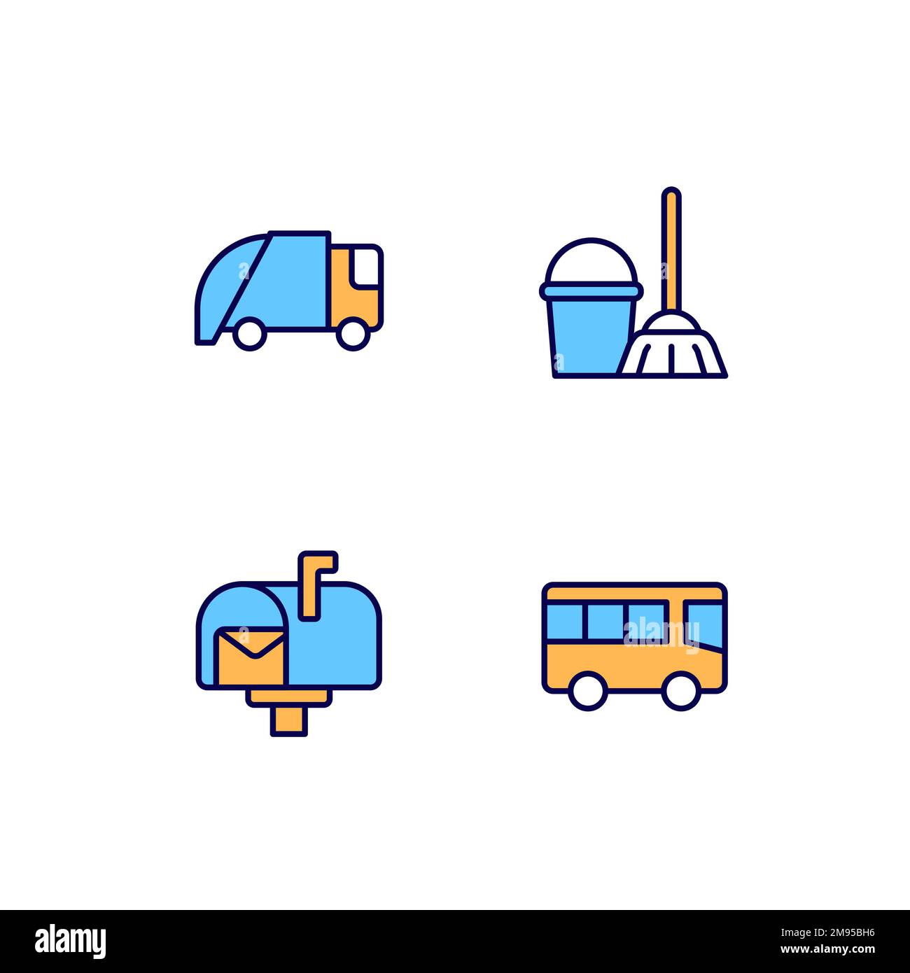 Public bus services Stock Vector Images - Alamy