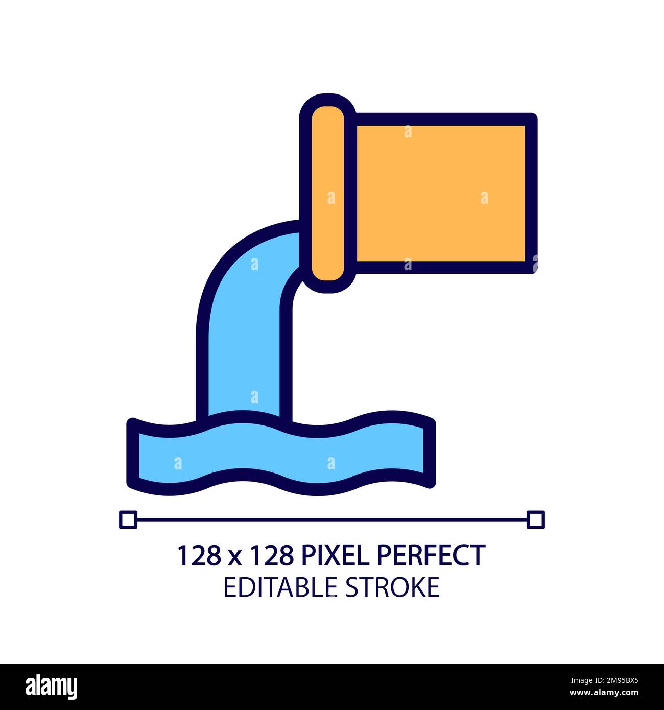 Sewage system pixel perfect RGB color icon Stock Vector Image & Art - Alamy
