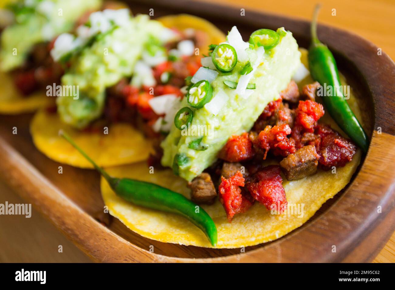Beef tacos. A taco is a traditional Mexican food consisting of a small ...
