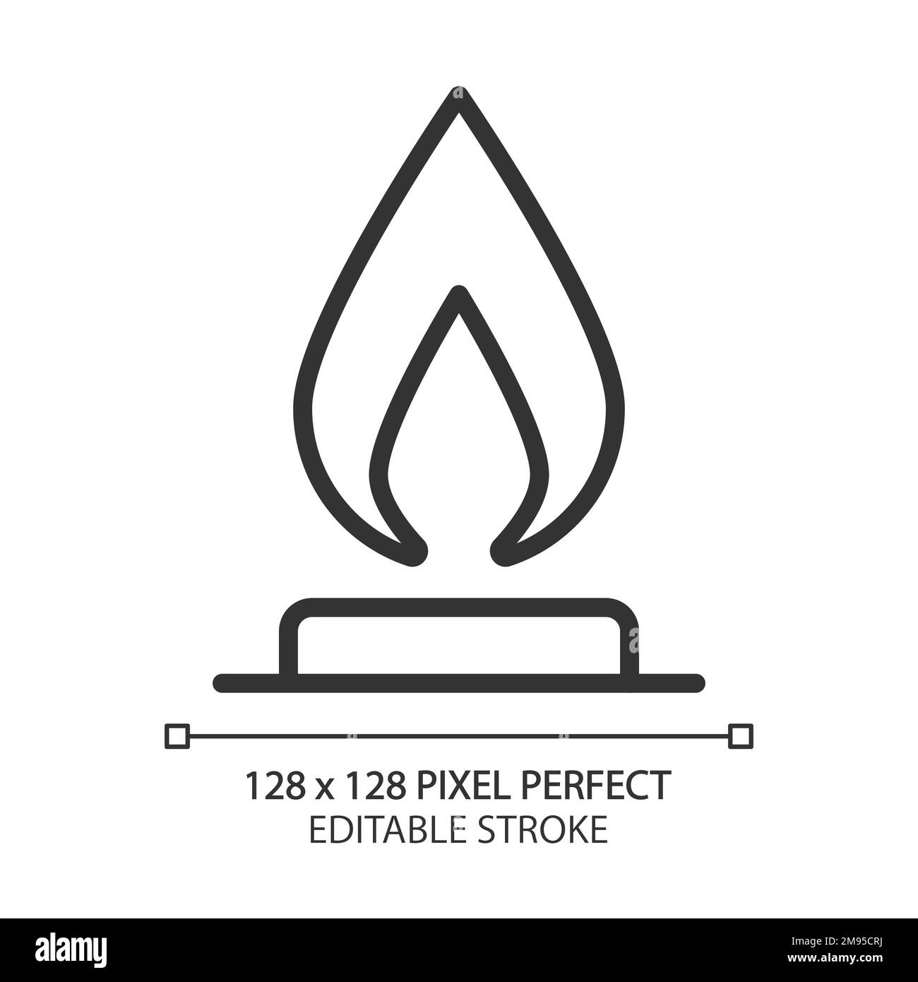 Gas burner icon linear Cut Out Stock Images & Pictures - Alamy