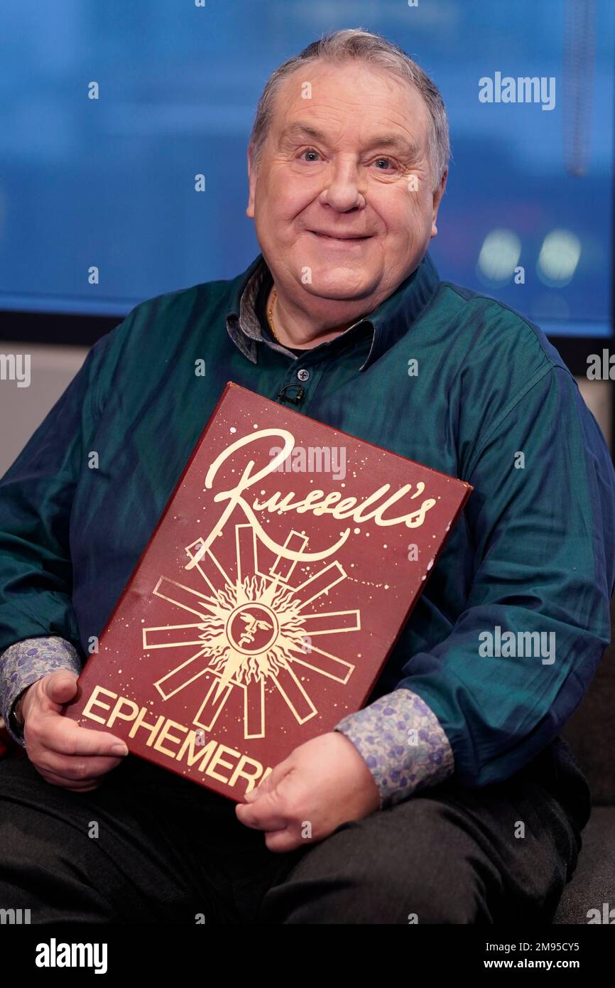 Astrologer Russell Grant before going on air as BBC Breakfast celebrate its 40th anniversary ...