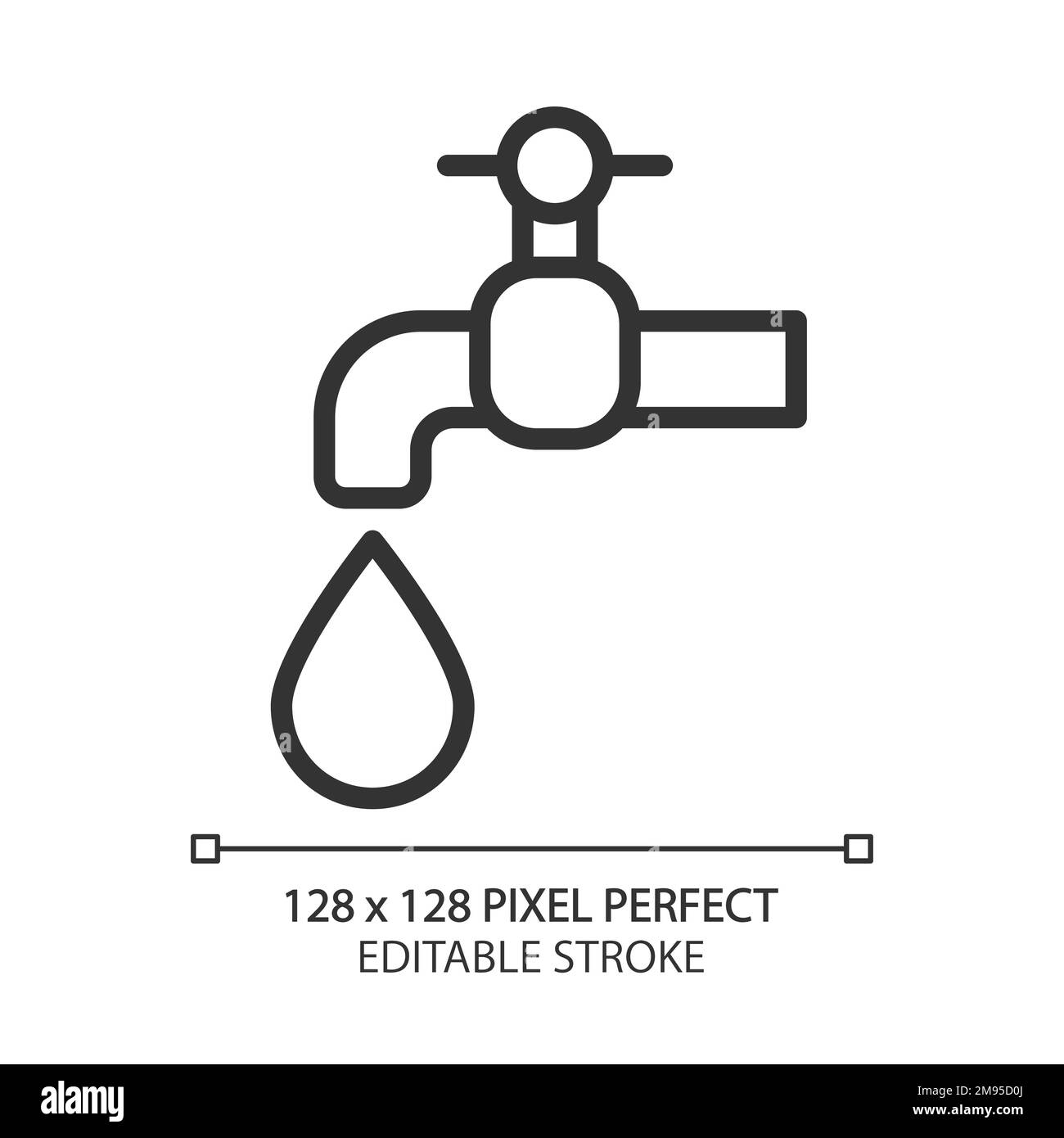 Water supply pixel perfect linear icon Stock Vector Image & Art - Alamy
