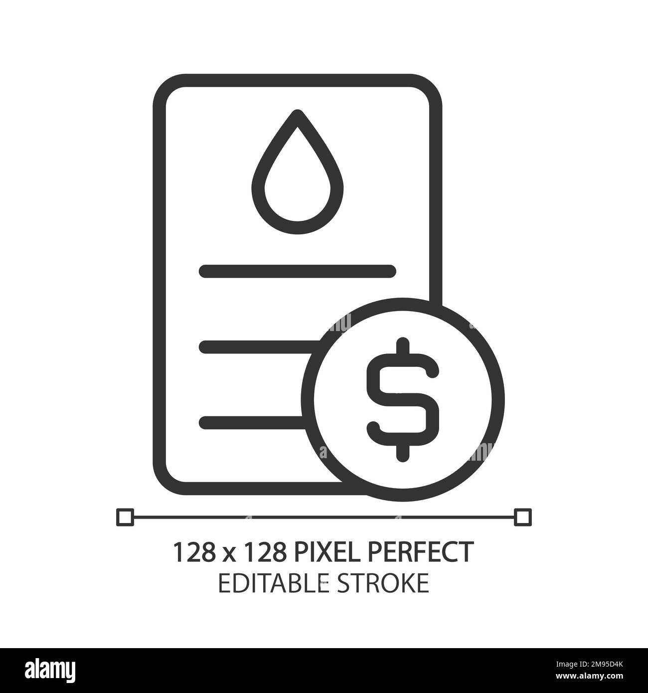 Water bill pixel perfect linear icon Stock Vector Image & Art - Alamy