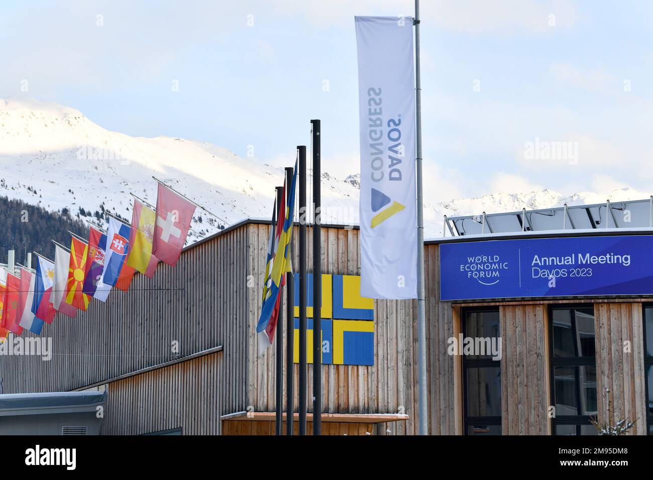 Davos. 16th Jan, 2023. This photo taken on Jan. 16, 2023 shows the ...