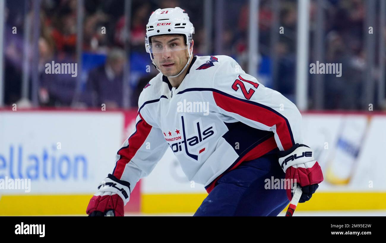 Washington Capitals' Garnet Hathaway plays during an NHL hockey game ...