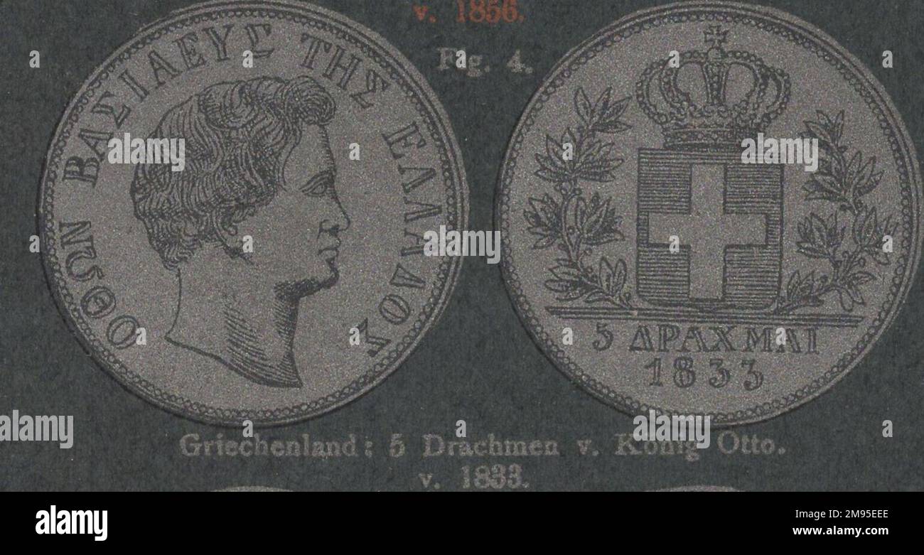 Antique 19th century germany numismatic illustrated coin catalogue with ...