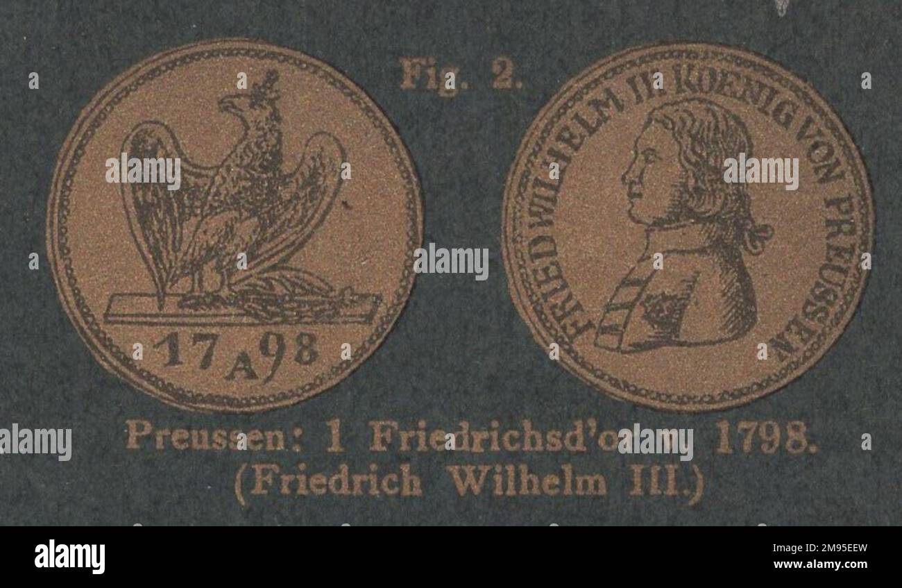 Antique 19th century germany numismatic illustrated coin catalogue with ...