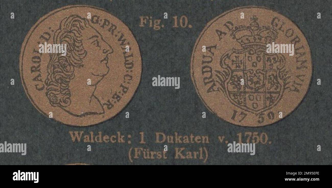 Antique 19th century germany numismatic illustrated coin catalogue with ...