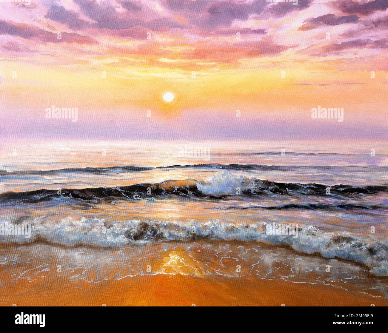 Beautiful Beach Sunsets Painting