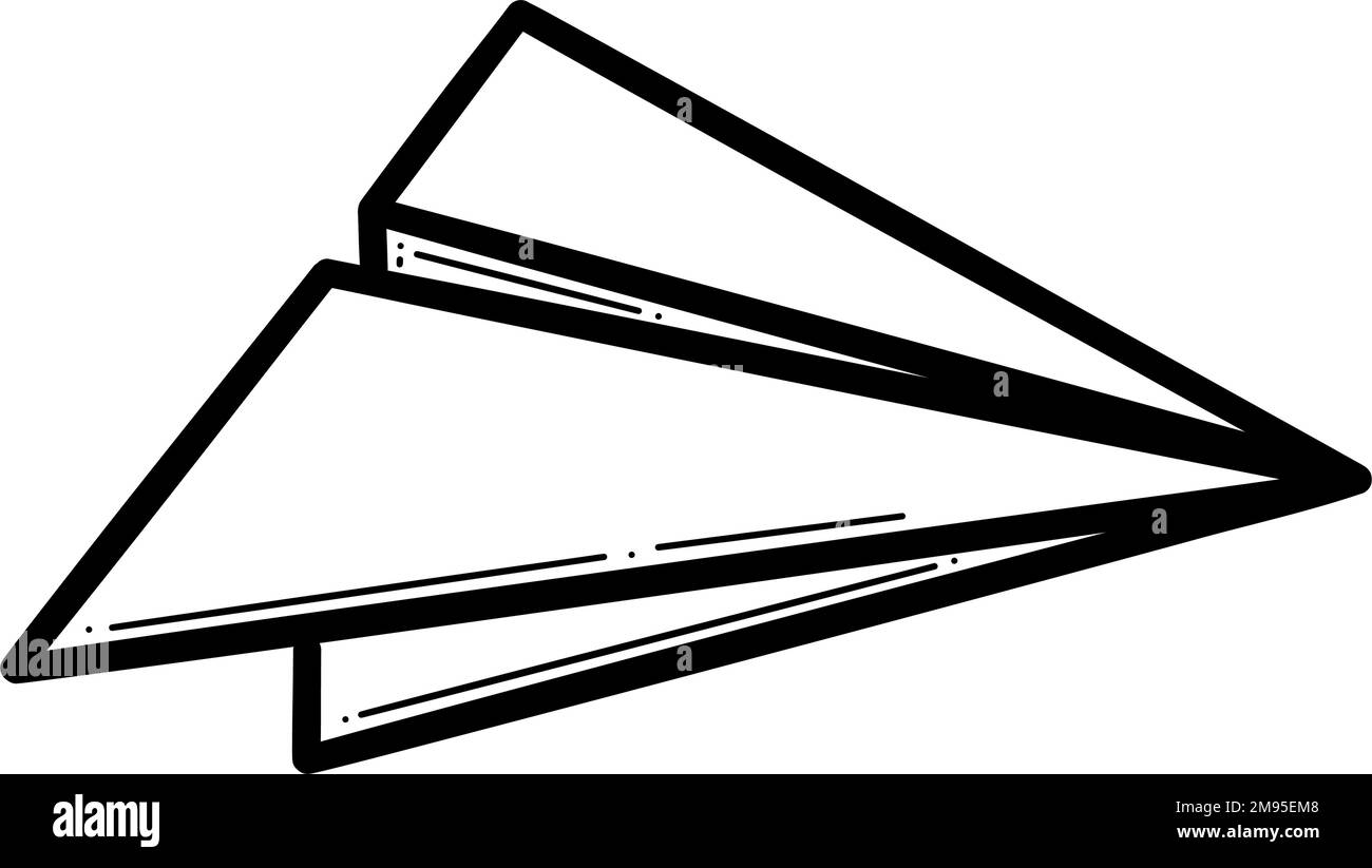 Black Paper Airplane Clipart