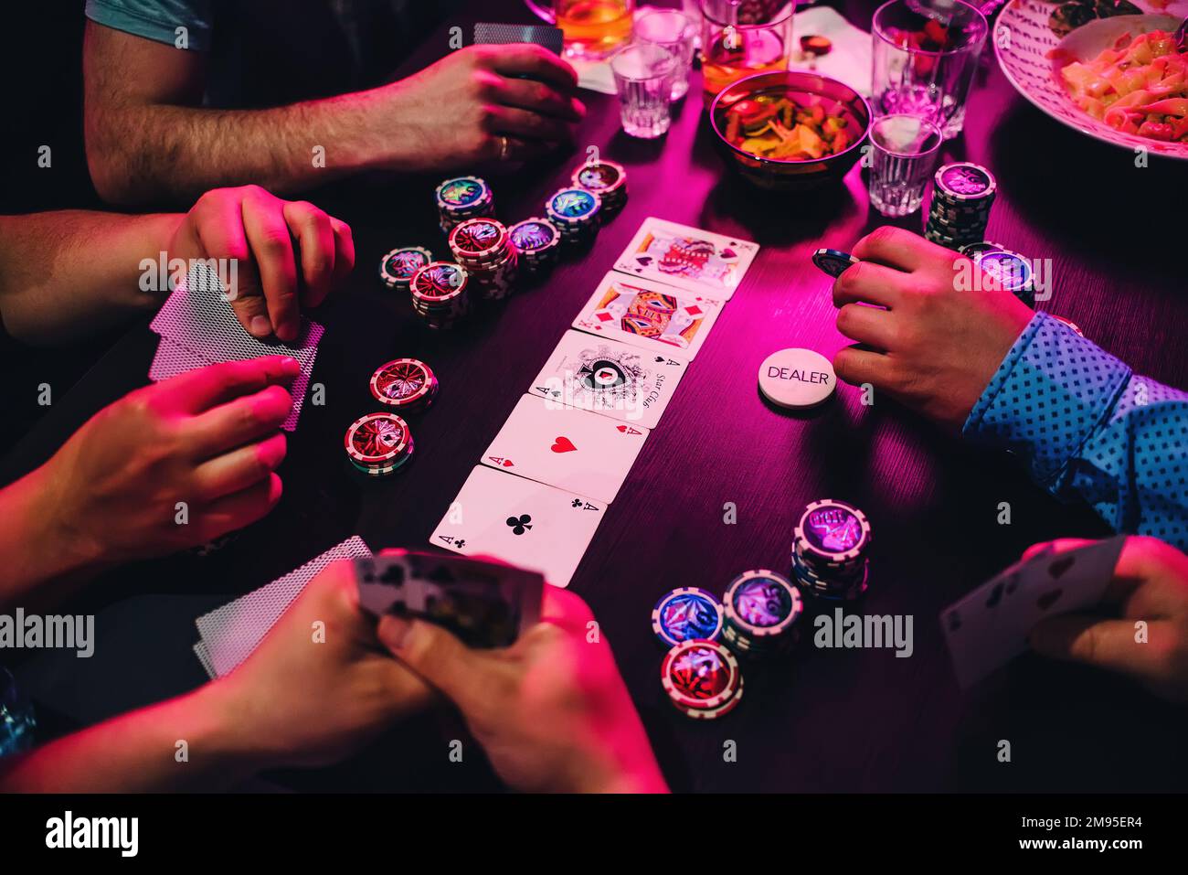Poker table and from above hi-res stock photography and images - Alamy
