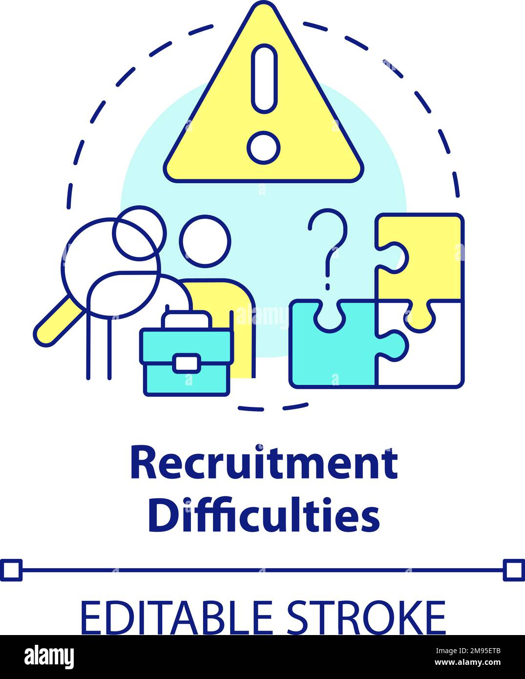 Recruitment difficulties concept icon Stock Vector Image & Art - Alamy