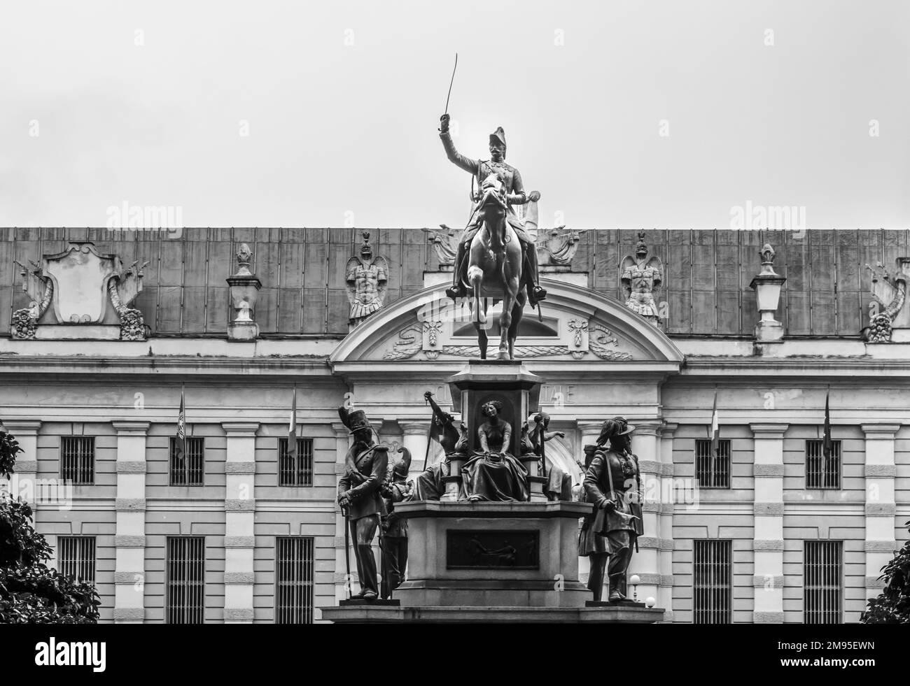 Equestrian monument (1861) dedicated to Carlo Alberto di Savoia, king ...