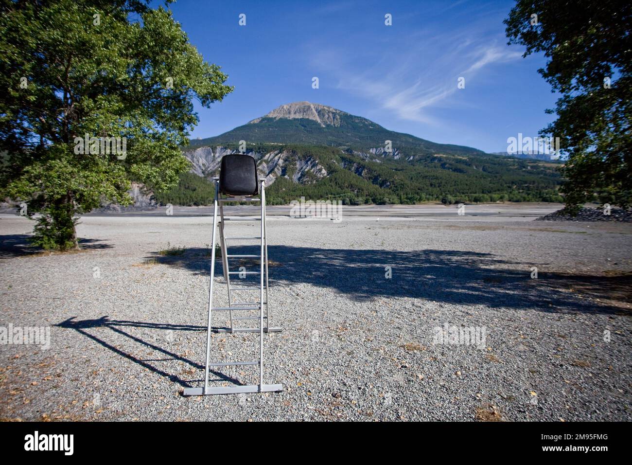 Lake Serre-Poncon (French Alps, south-eastern France), on August 02 ...