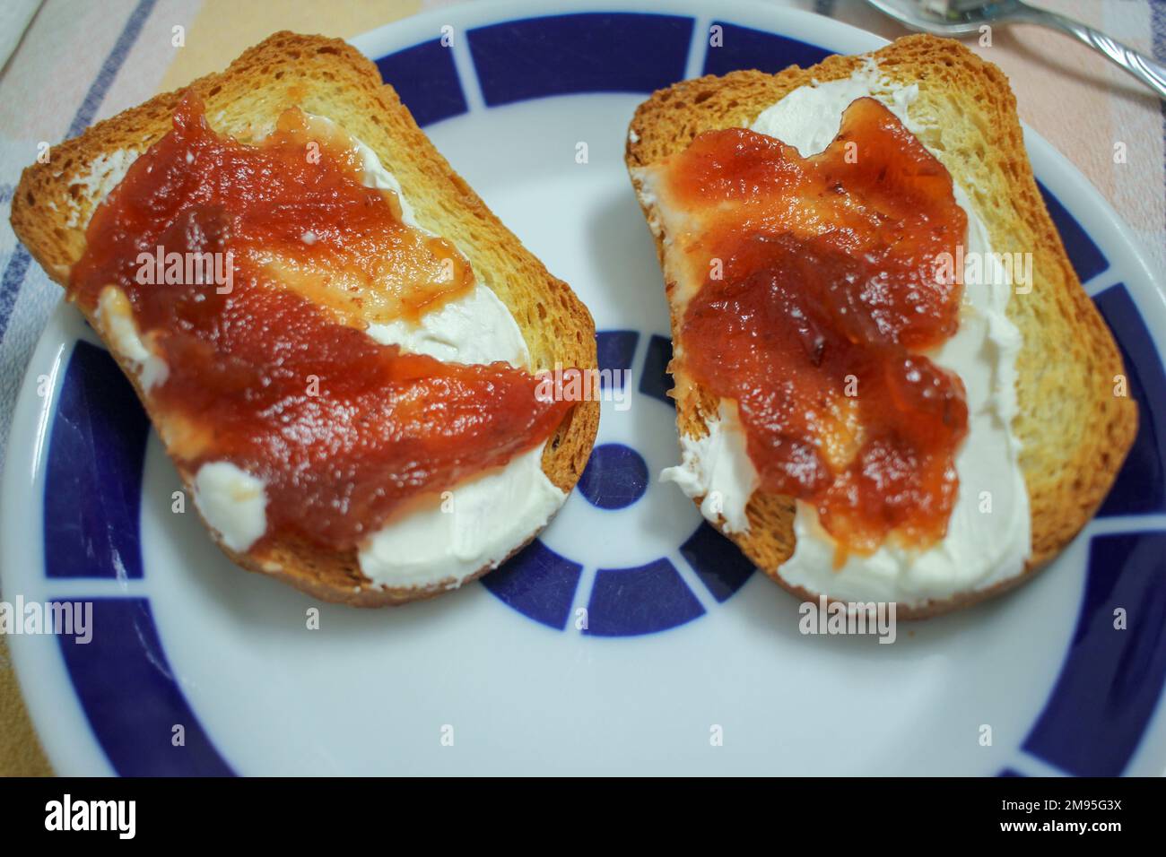 Toast breakfast cheese jam hi-res stock photography and images - Alamy