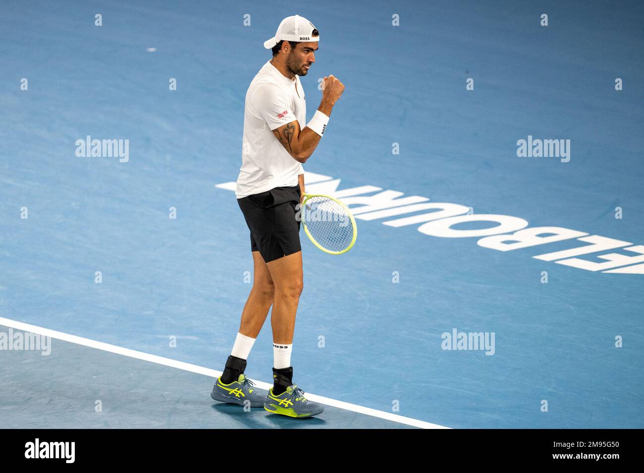 Melbourne, Australia. 17th Jan, 2023. MELBOURNE, AUSTRALIA - JANUARY 17: Matteo Berrettini of ...