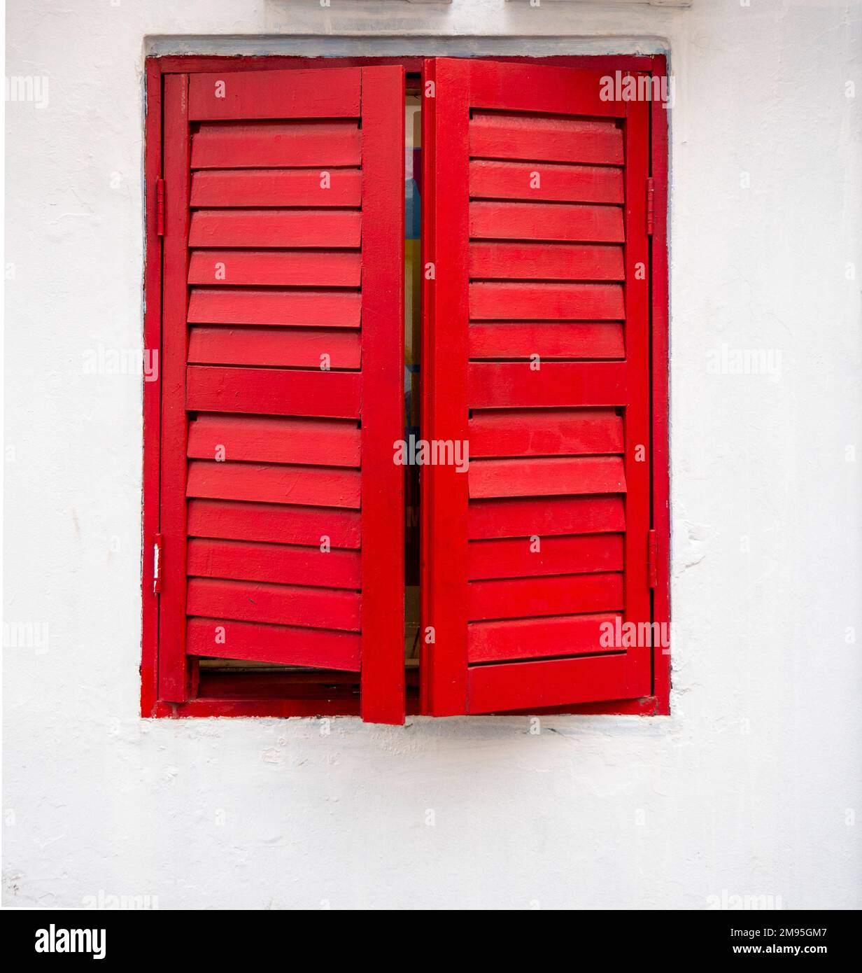 Red and white shutters hi-res stock photography and images - Alamy