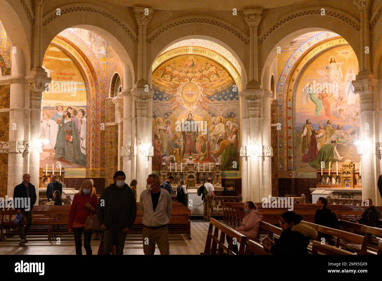 Lourdes (south western France): Basilica of Our Lady of the Rosary, Our ...