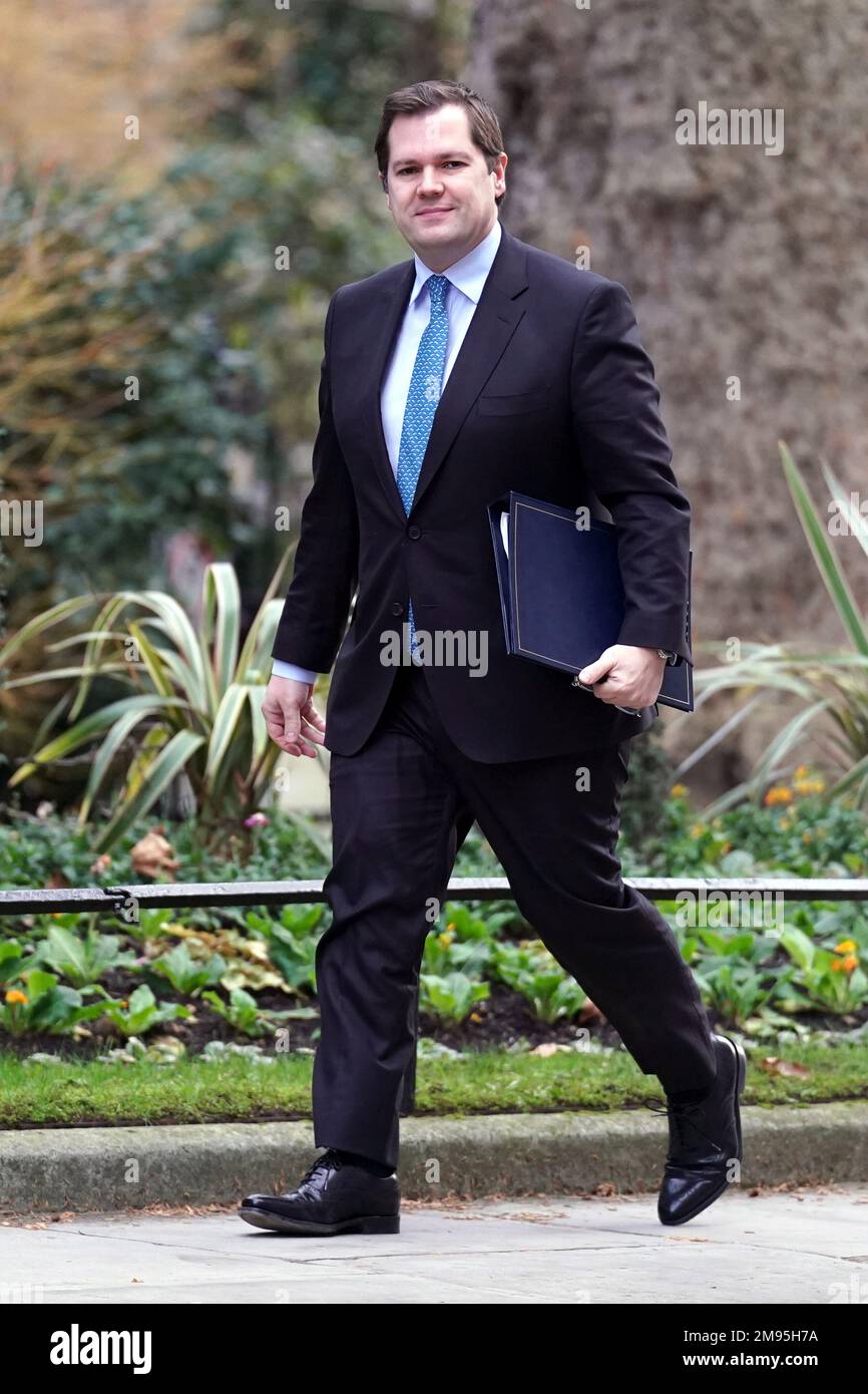 Immigration Minister Robert Jenrick arriving in Downing Street, London ...