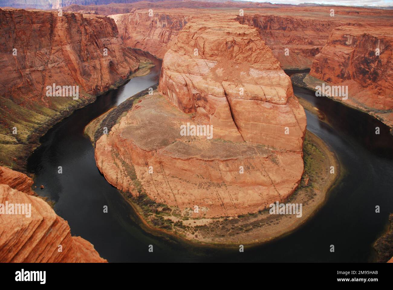 Horseshoe Bend in Colorado River is the eastern rim of Grand Canyon ...