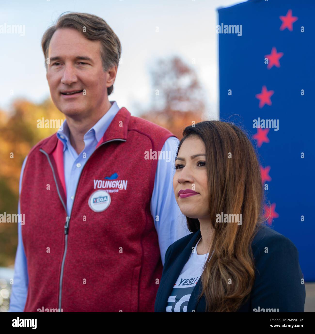 The Republican U.S. House nominee, Yesli Vega at a campaign rally with ...