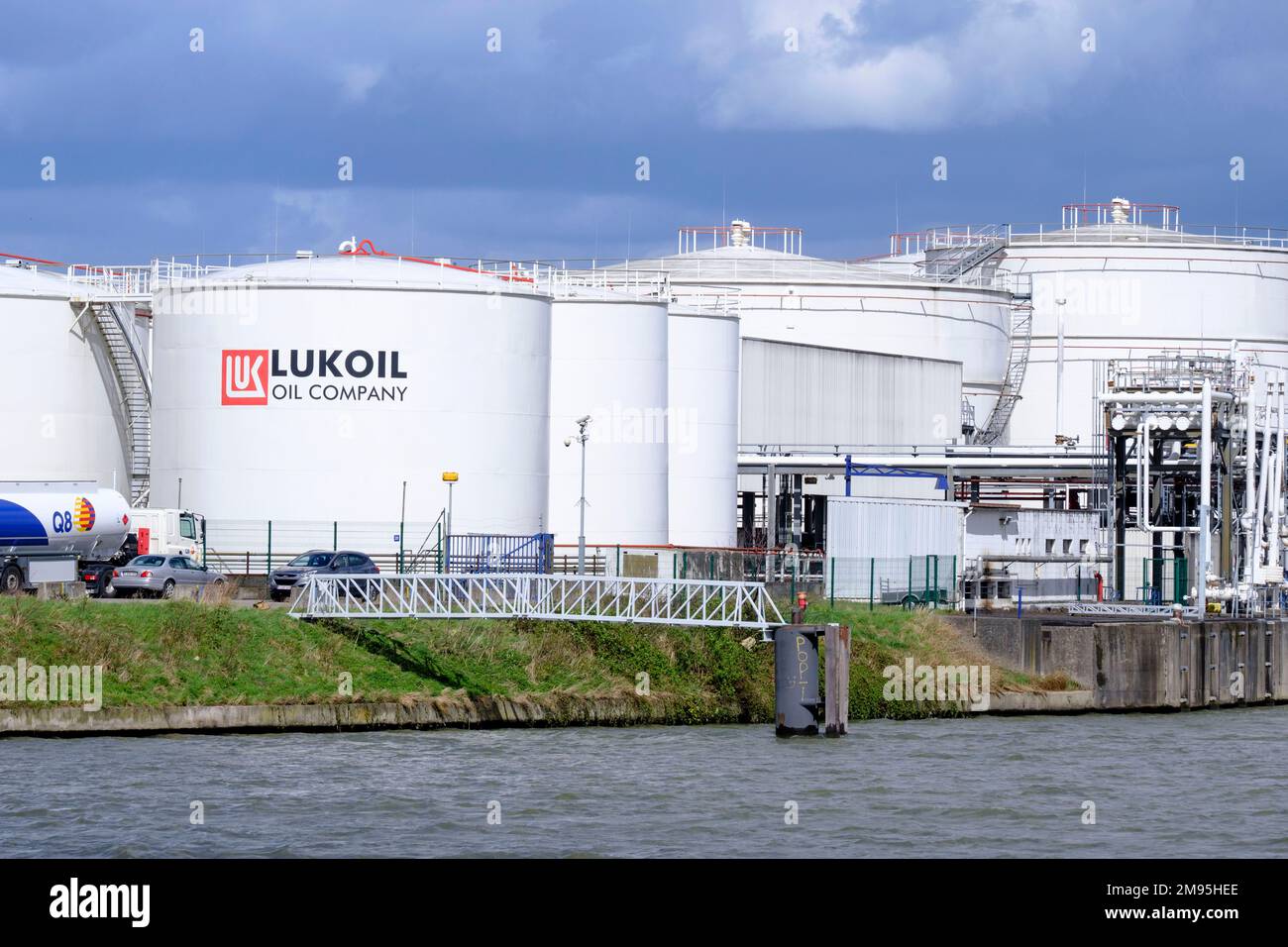 Belgium, Brussels, Neder Over Hembeek: tanks, fuel depot of the PJSC ...