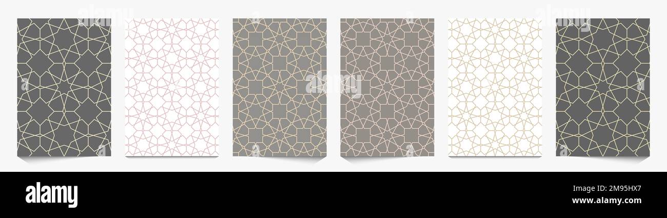 abstract multi colored star shape set, geometric texture background ...