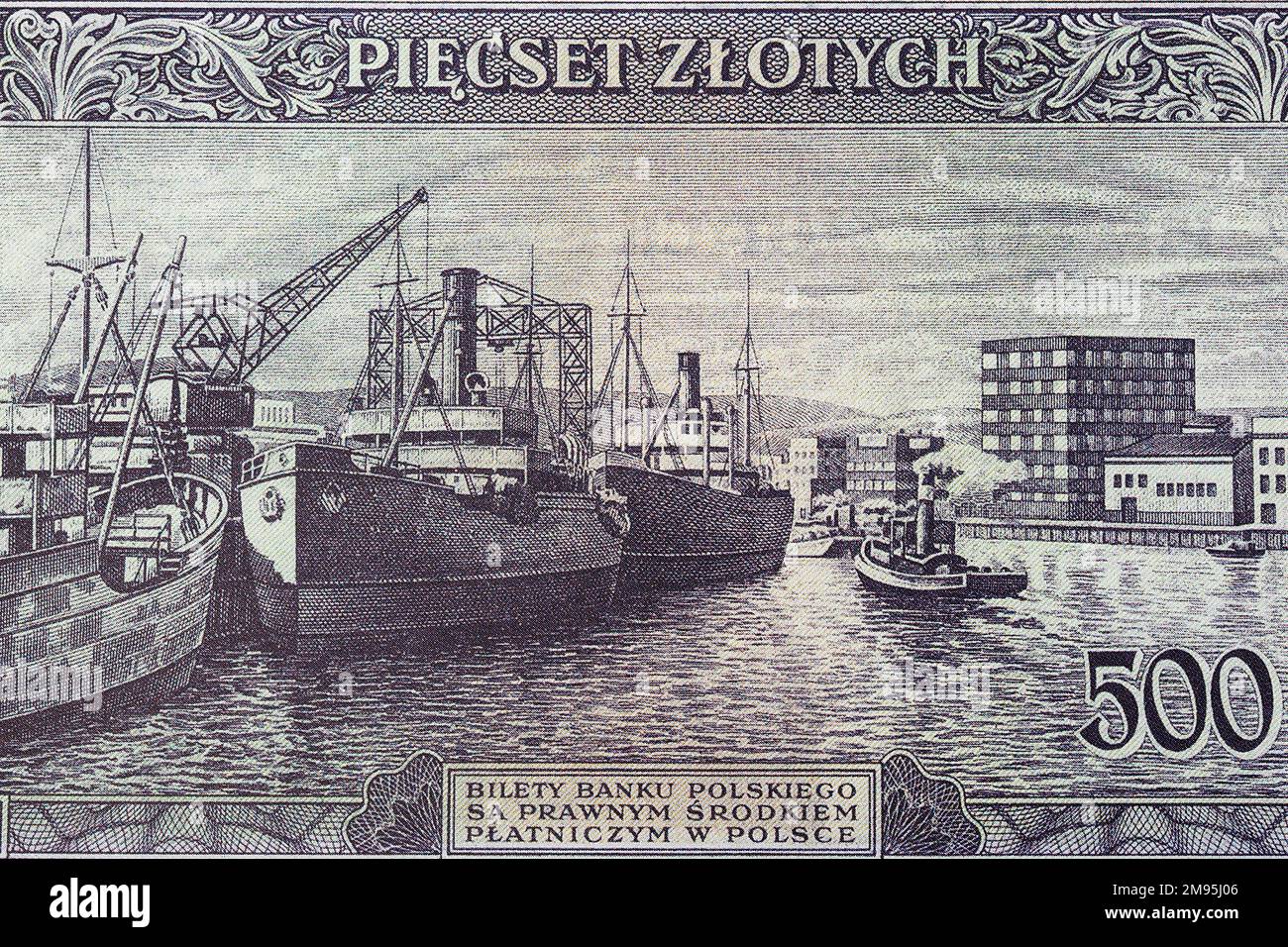 Old polish 500 zloty banknote hi-res stock photography and images - Alamy