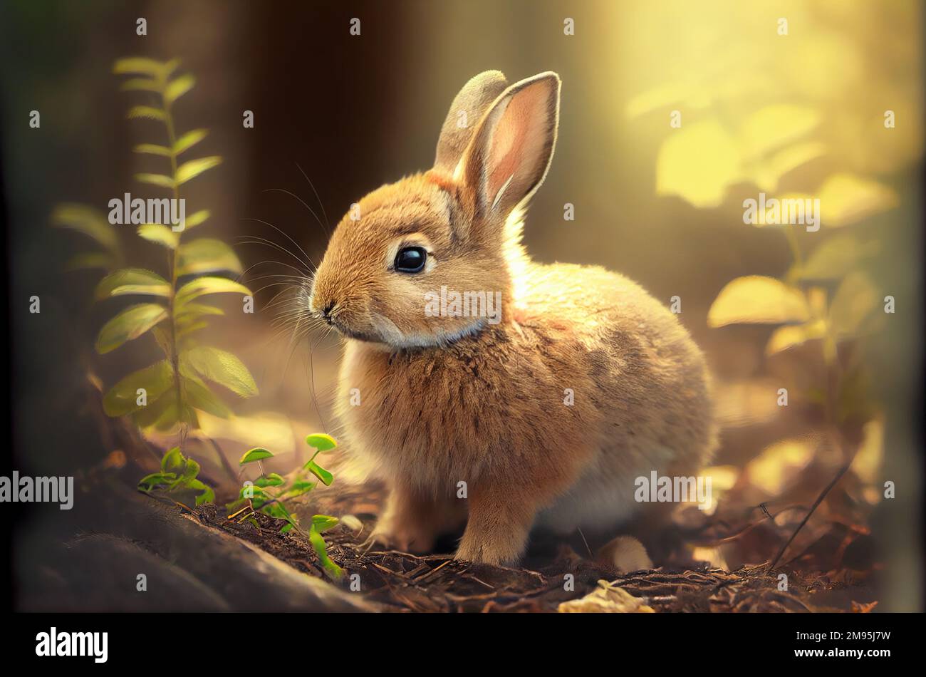 Cute Easter rabbit Stock Photo - Alamy