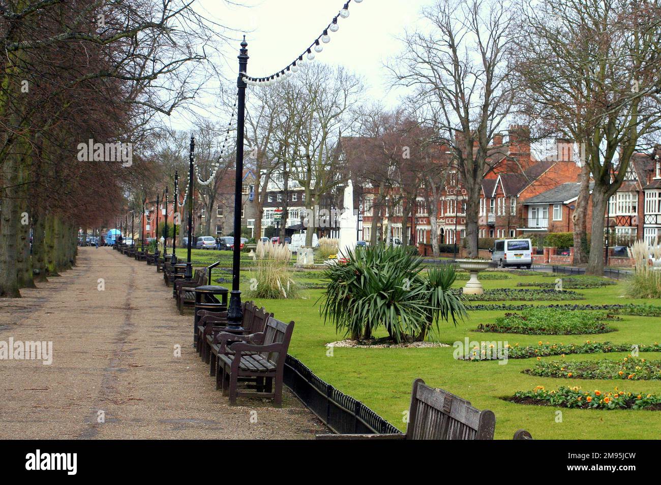 The Embankment, Bedford, United Kingdom. Footpath next to the Great ...