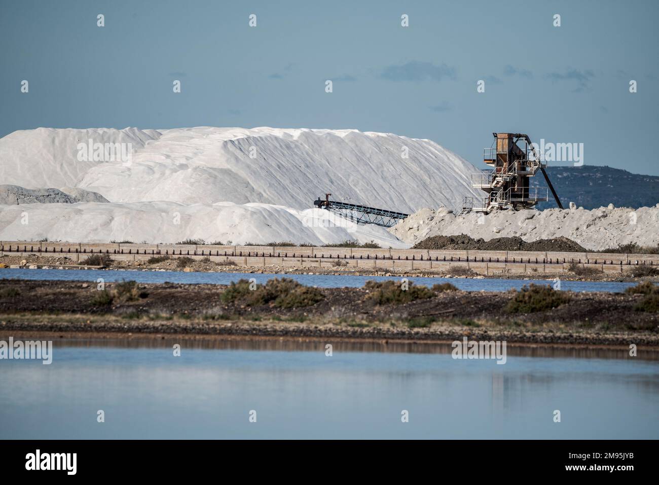 Berre-l'Etang (south-eastern France): salt mound in the salt marshes of ...