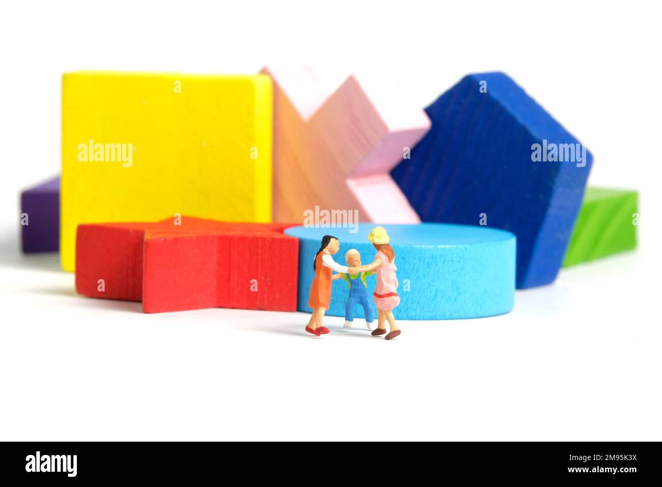 Miniature people toy figure photography. Fun learning concept. Kids ...