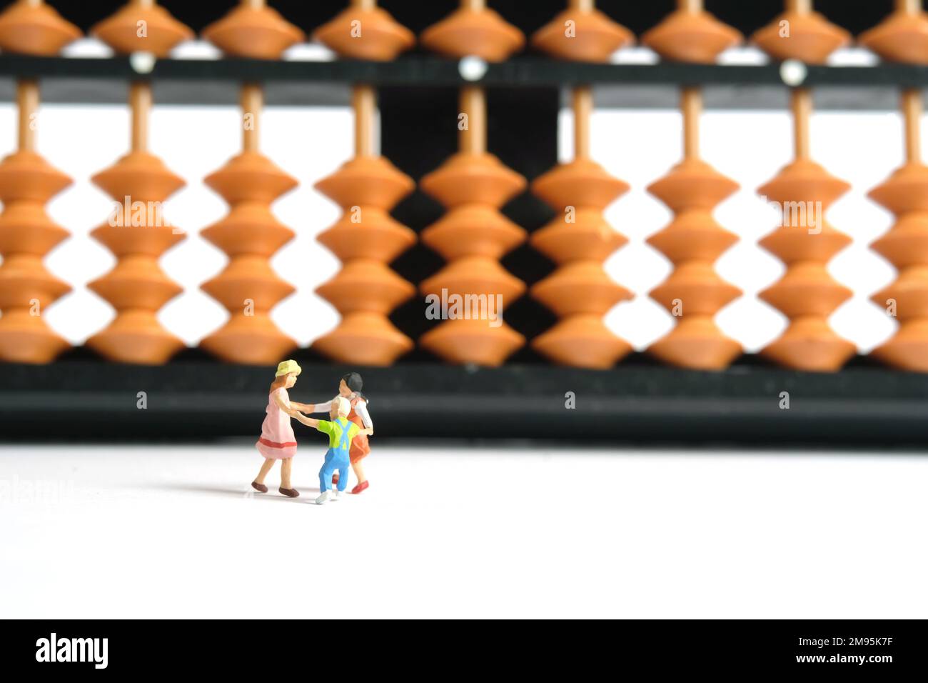 Miniature people toy figure photography. Fun learning concept. Kids ...