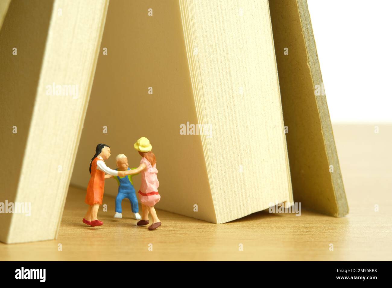 Miniature people toy figure photography. Play tent at home. Kids ...