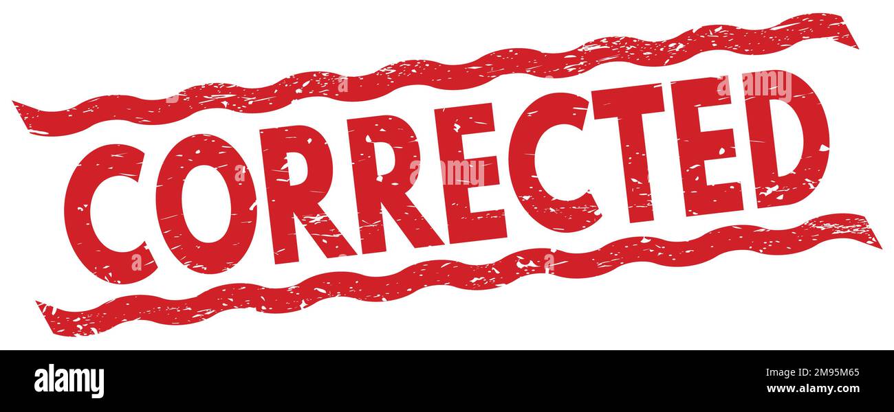 Corrected word Cut Out Stock Images & Pictures - Alamy