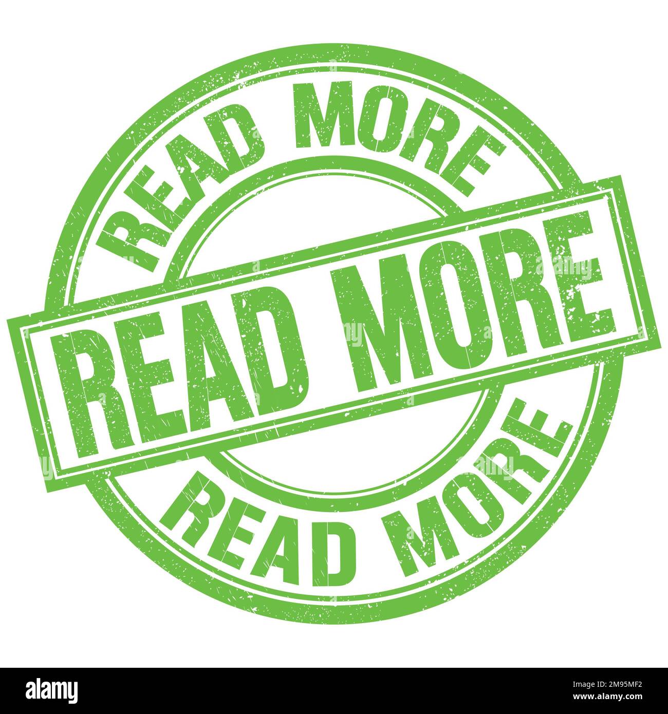 READ MORE text written word on green round stamp sign Stock Photo - Alamy