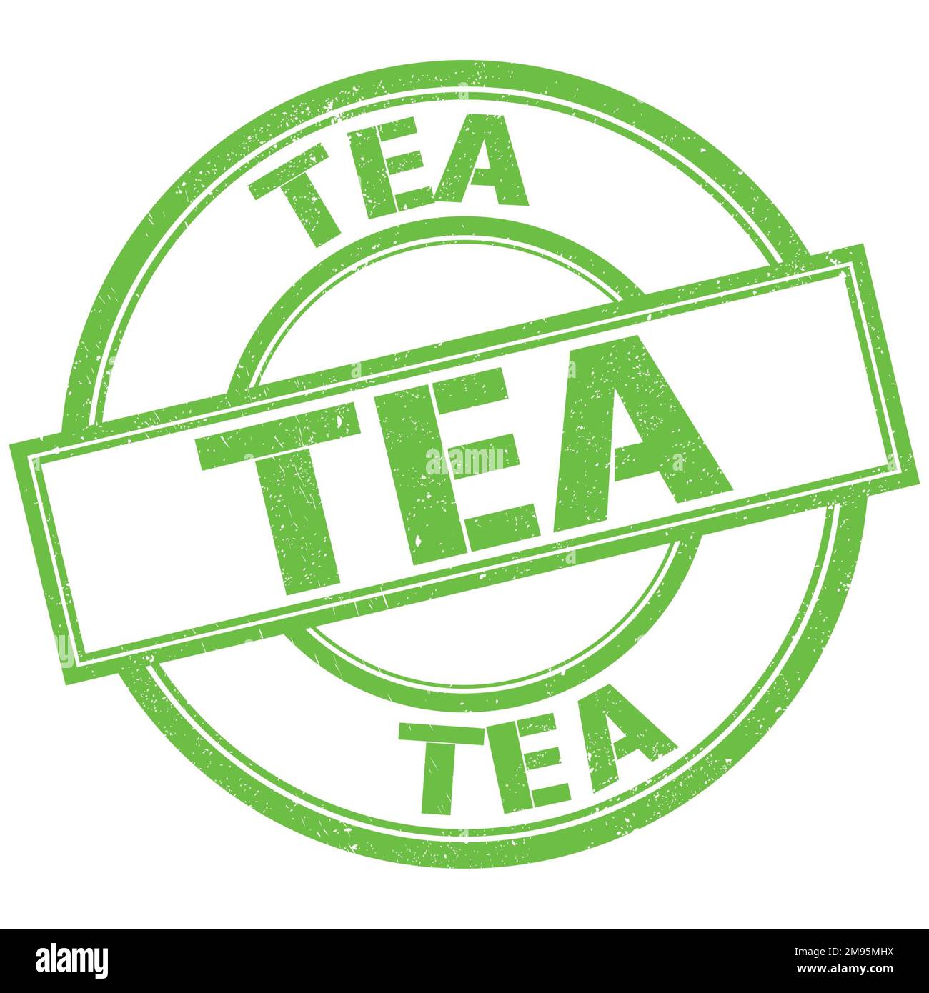 TEA text written on green round stamp sign Stock Photo - Alamy