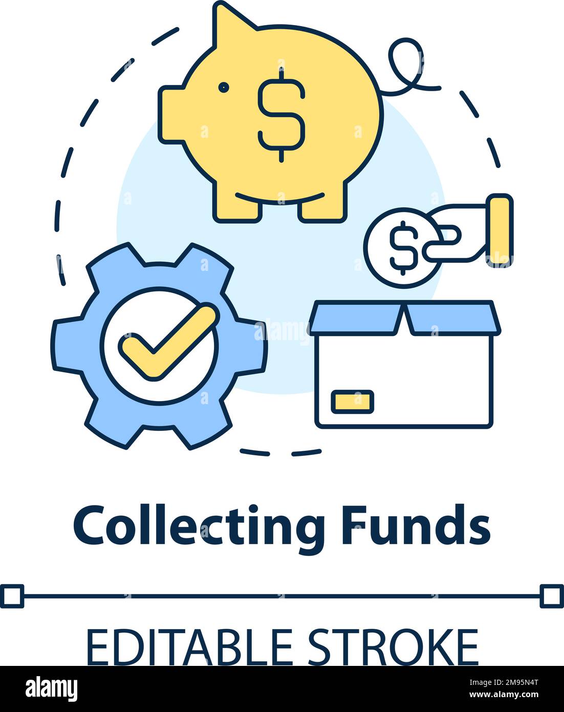 Collecting funds concept icon Stock Vector Image & Art - Alamy