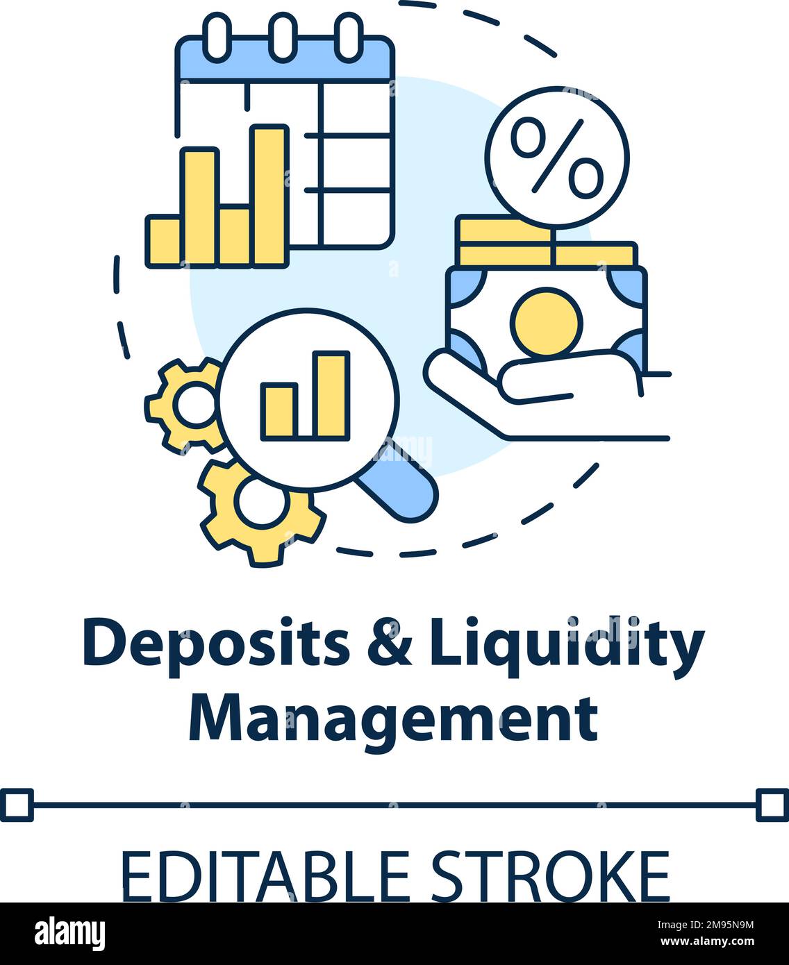 Deposits and liquidity management concept icon Stock Vector Image & Art ...