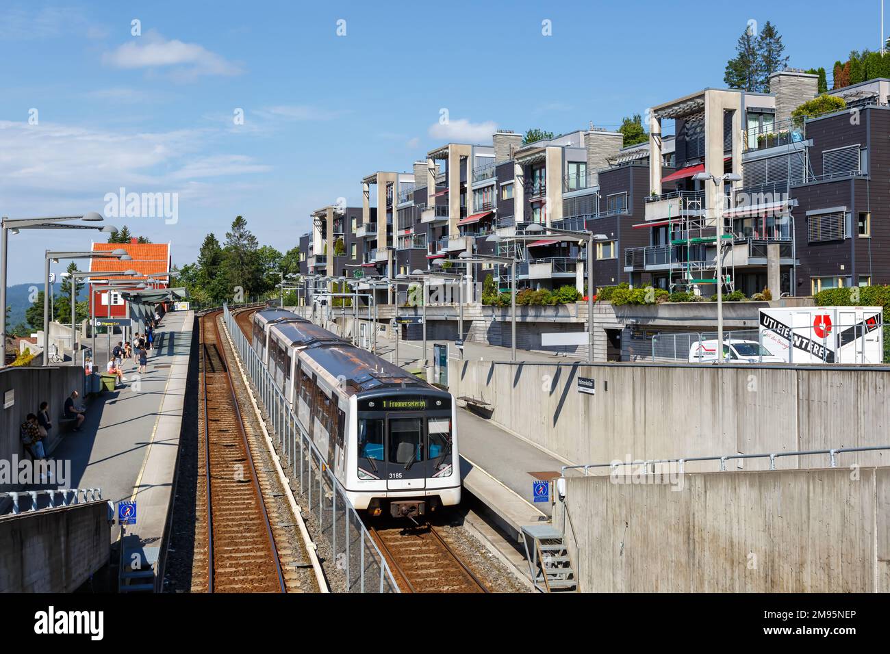 Oslo, Norway - August 15, 2022: Metro Tunnelbane at station ...